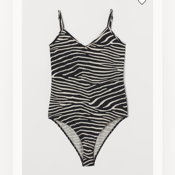 H&M | Tops | Nwt Zebra Print Body Suit | Poshmark